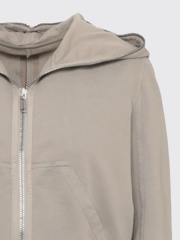 Rick Owens Cotton Zip Hoodie With Straps