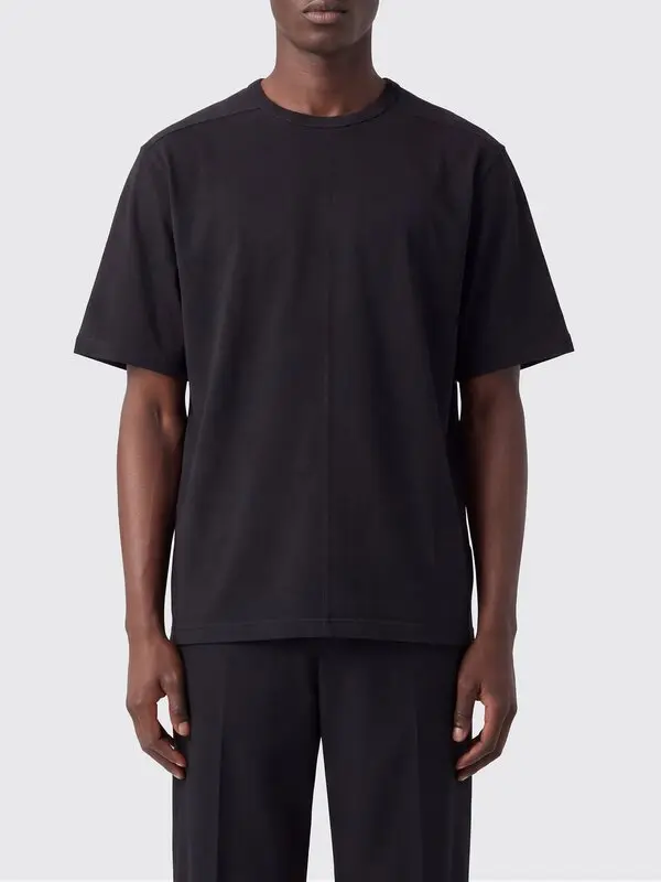 Rick Owens Crewneck Cotton T-shirt With Decorative Straps - Black