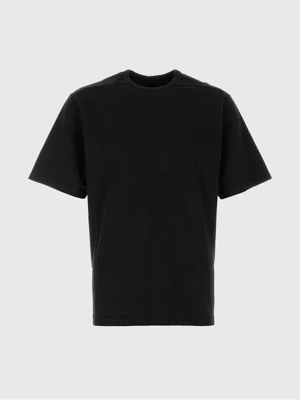 Rick Owens Crewneck Cotton T-shirt With Decorative Straps - Black