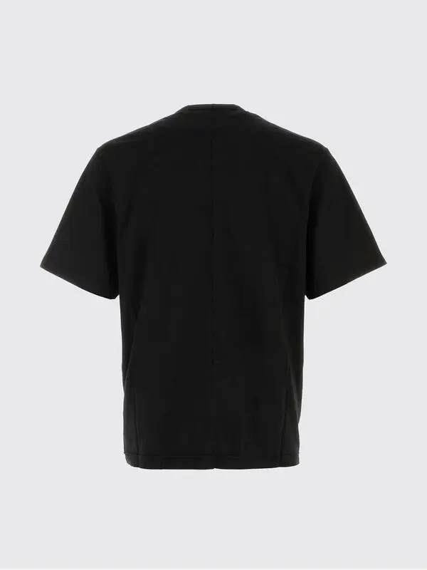 Rick Owens Crewneck Cotton T-shirt With Decorative Straps - Black