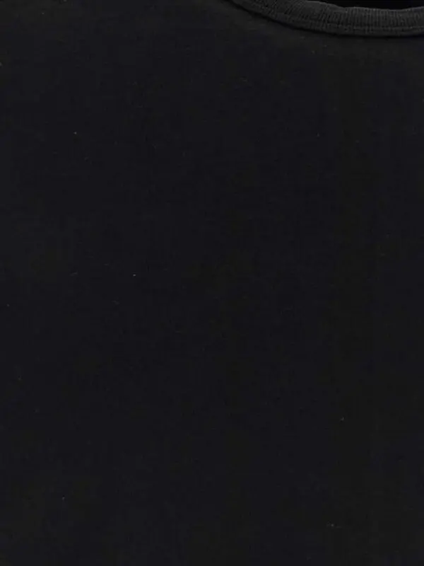 Rick Owens Crewneck Cotton T-shirt With Decorative Straps - Black