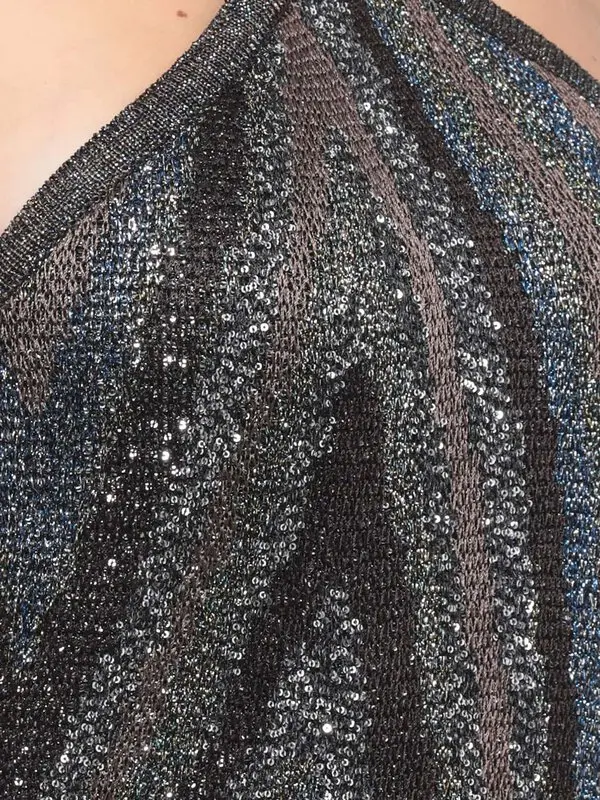 Missoni Lurex Viscose Blend Sheath Mini Dress With Halter Neck