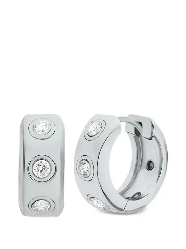 Michael Kors Crystal-embellished Hoop Earrings - Silver
