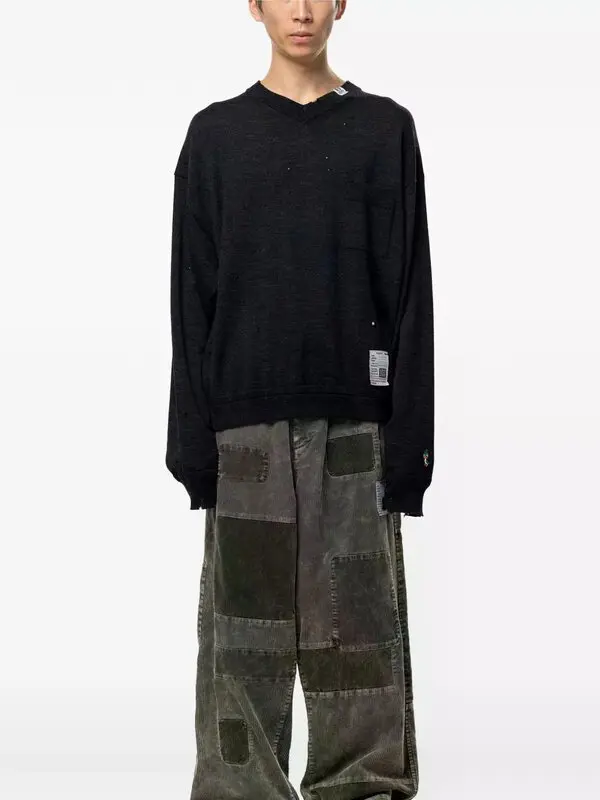 Mihara Yasuhiro Distressed Knit Sweatshirt