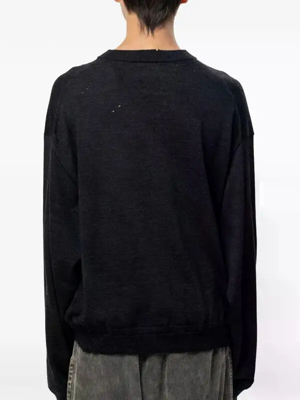 Mihara Yasuhiro Distressed Knit Sweatshirt