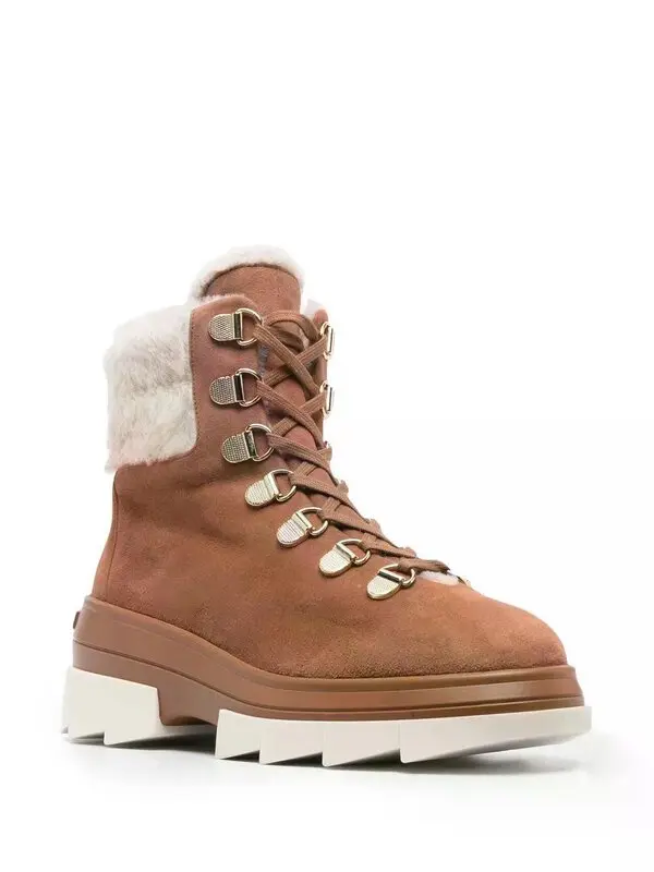 STUART WEITZMAN Noho Suede-trim Ankle Boots