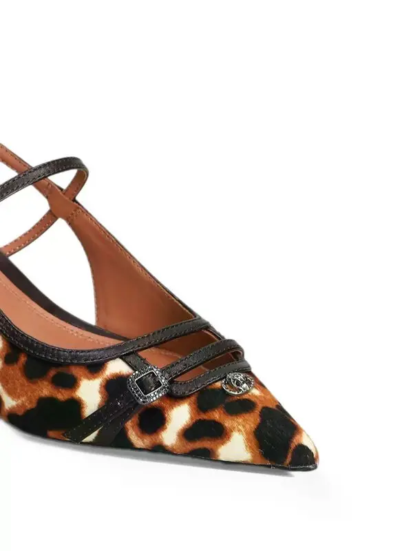 Kurt Geiger Animal-print Buckled Pumps - Brown
