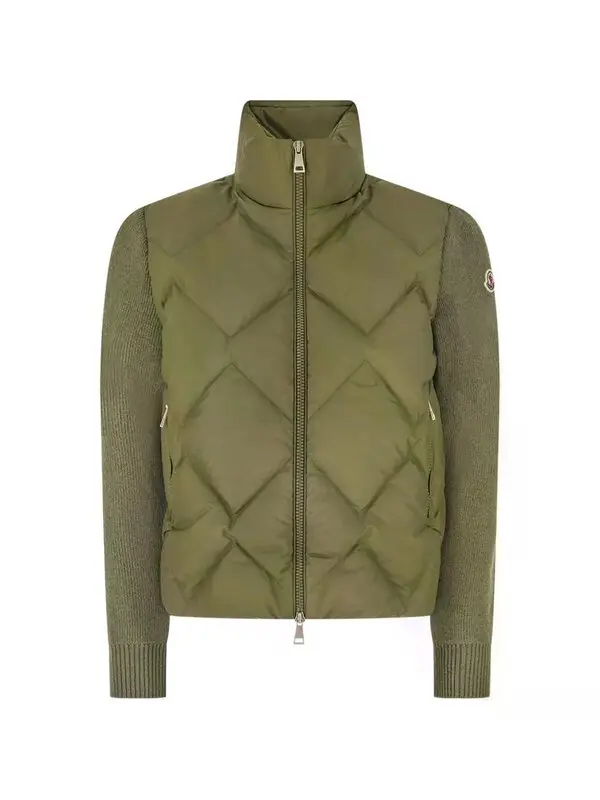 Moncler Wool & Cashmere Padded Zip-up Cardigan