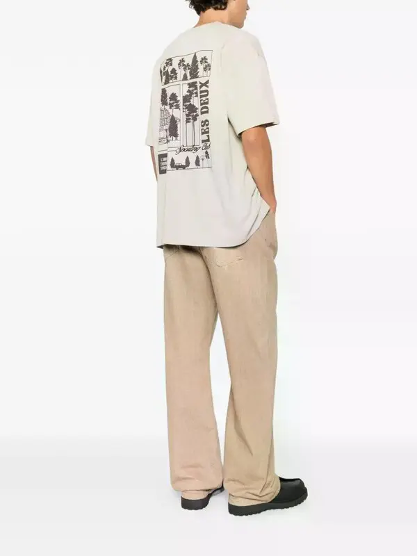 LES DEUX Logo-print Graphic-print T-shirt