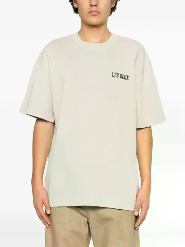 LES DEUX Logo-print Graphic-print T-shirt