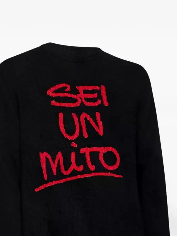MC2 SAINT BARTH Intarsia-knit Embroidered-logo Sweater