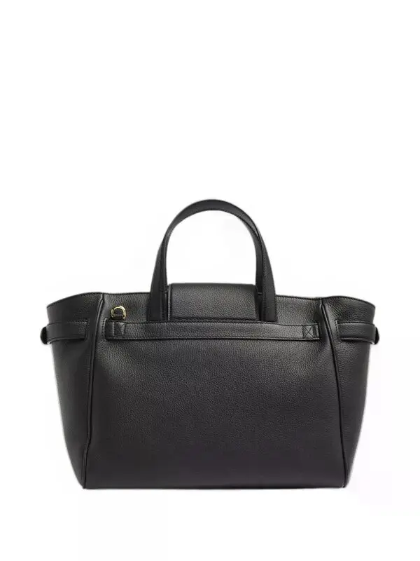 LANCEL Chain-detail Pebbled Leather Tote Bag