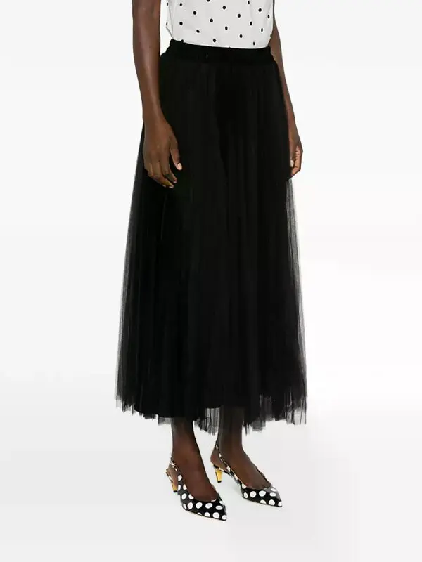 STYLAND Pleated Tulle Midi Skirt