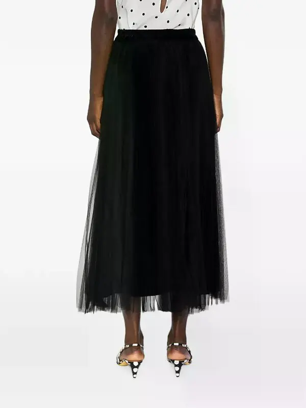 STYLAND Pleated Tulle Midi Skirt