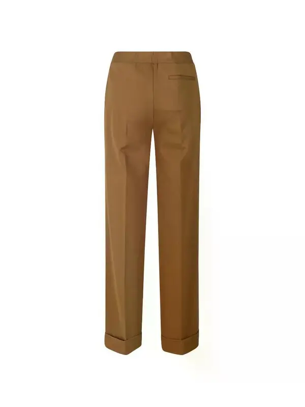SEMICOUTURE Pressed-crease Turn-up Trousers
