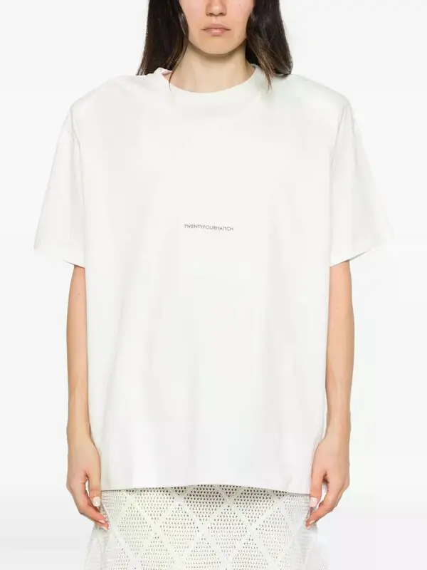 TWENTY FOURHAITCH Moon-print T-shirt