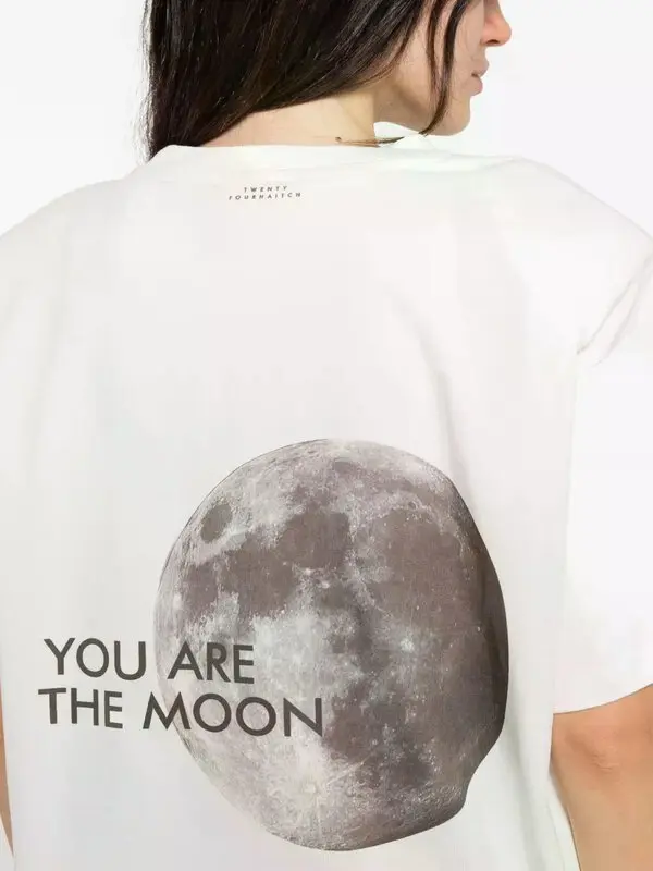 TWENTY FOURHAITCH Moon-print T-shirt