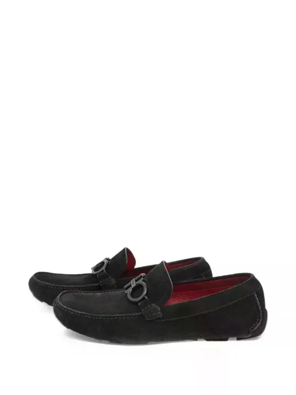 FERRAGAMO Gancini Suede Loafers