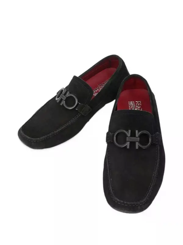 FERRAGAMO Gancini Suede Loafers