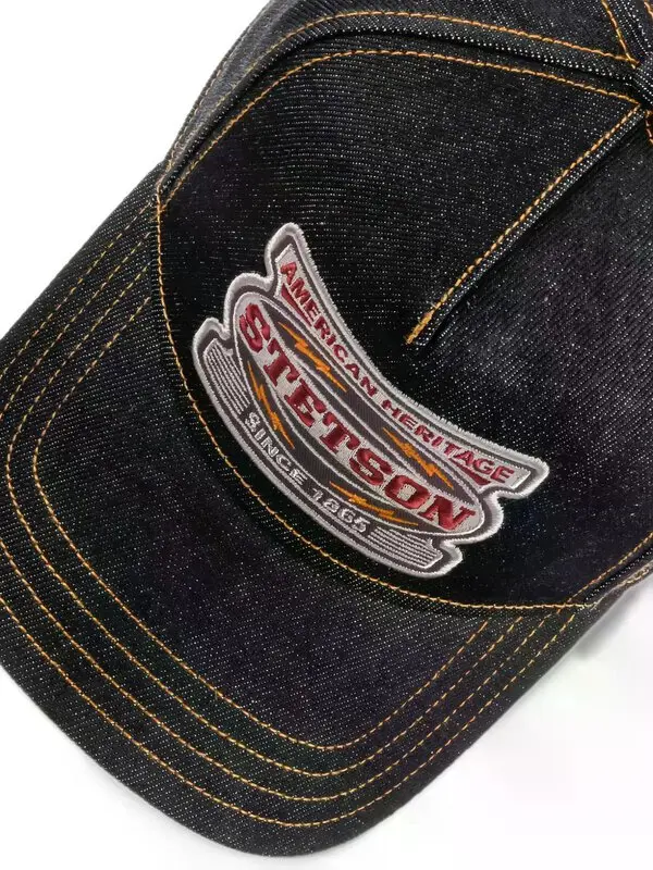 Stetson Logo-patch Denim Trucker Cap