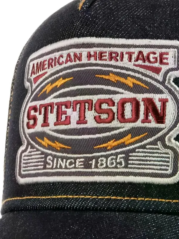 Stetson Logo-patch Denim Trucker Cap
