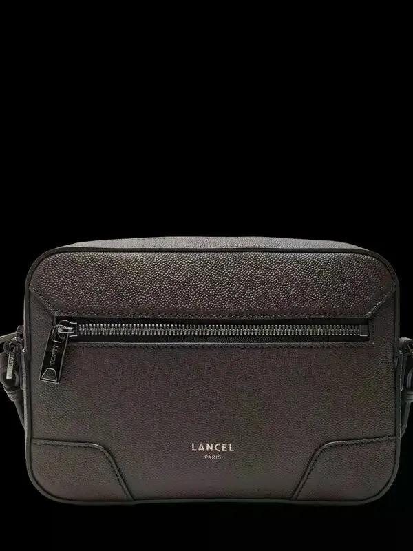 LANCEL Pebbled Leather Messenger Bag