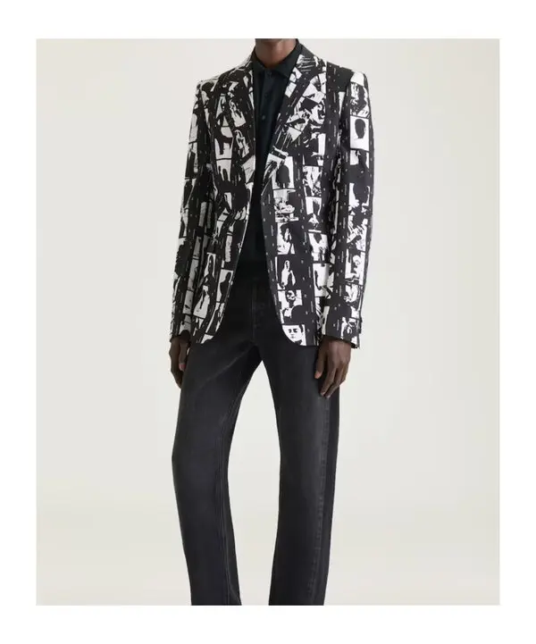 Givenchy Fitted Jacket In Cotton With Photographic Negative