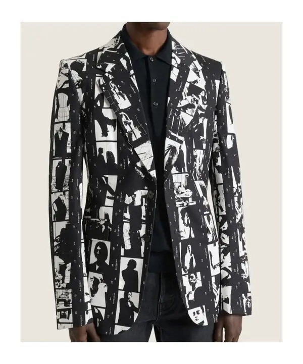 Givenchy Fitted Jacket In Cotton With Photographic Negative