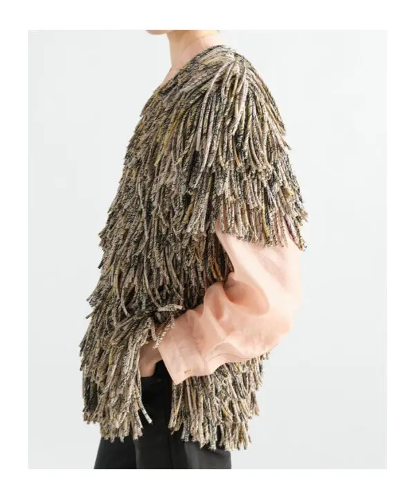 LEMAIRE Flashback Fringed Top In Dry Silk