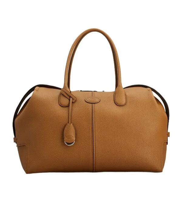 TOD'S Logo-patch Pebbled Duffle Bag