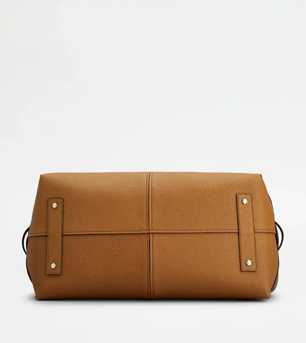 TOD'S Logo-patch Pebbled Duffle Bag