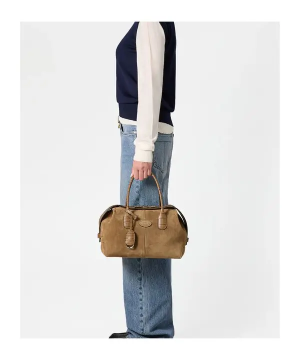 TOD'S Di Bag Bowling Bag In Suede Small