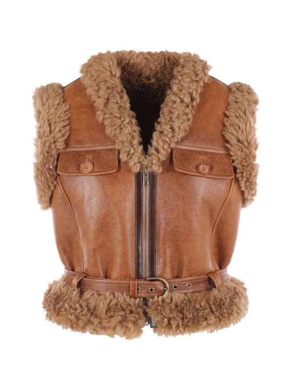 Chloé Shearling Leather Vest