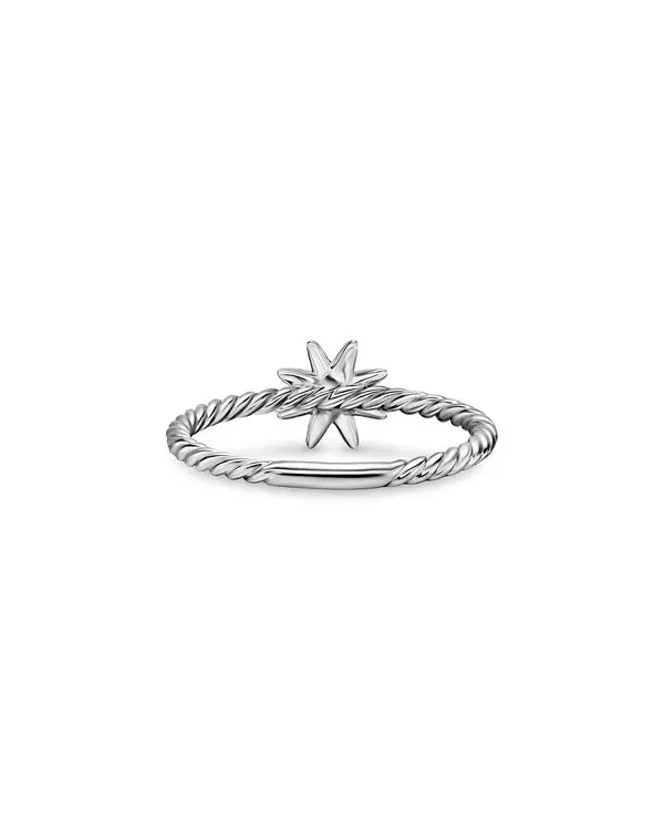 David Yurman Petite Starburst Ring In Sterling With Diamonds, 7.2mm