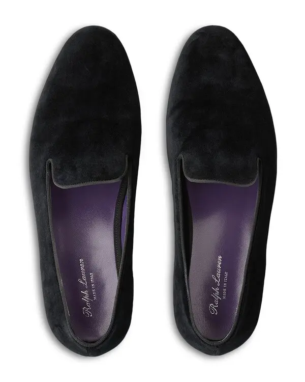 Ralph Lauren Purple Label Alonzo Velvet Slippers