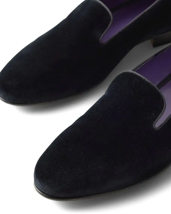 Ralph Lauren Purple Label Alonzo Velvet Slippers