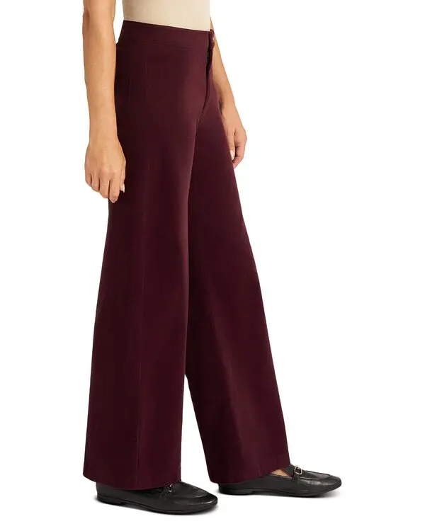 MATTY M Pippa Cotton Blend Corduroy Straight Pants - Fig