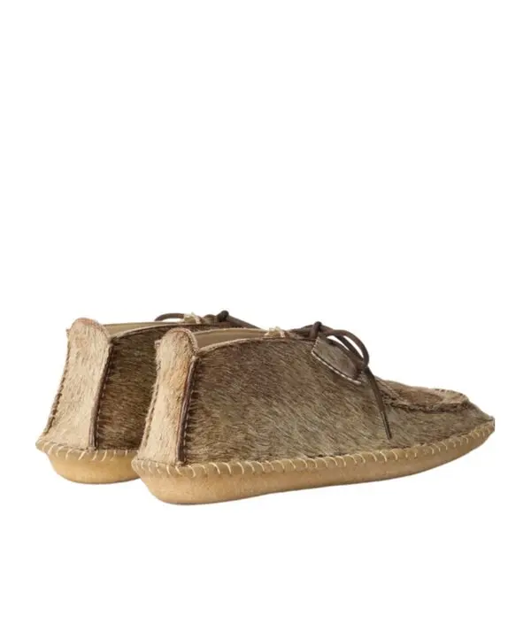 LEMAIRE Desert Mocassin In Horsy Hair Leather