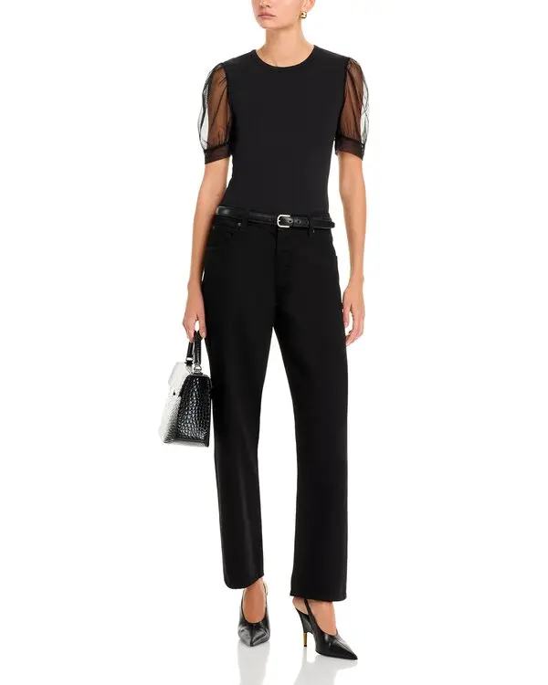 FRAME The Tulle Puff Sleeve Top