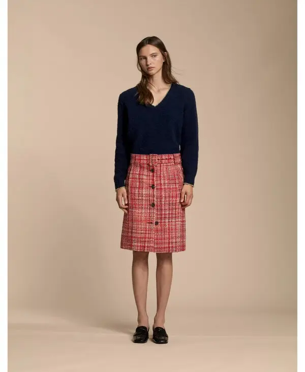 Prada Tweed Midi Skirt