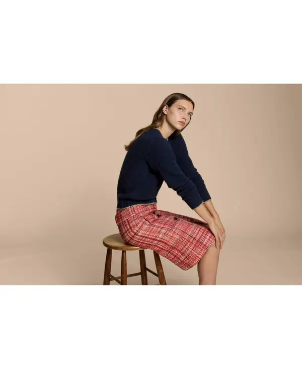 Prada Tweed Midi Skirt