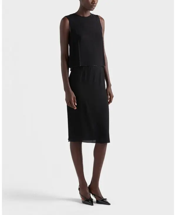 Prada Sleeveless Triple Silk Chiffon Top
