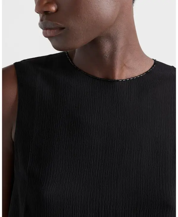 Prada Sleeveless Triple Silk Chiffon Top