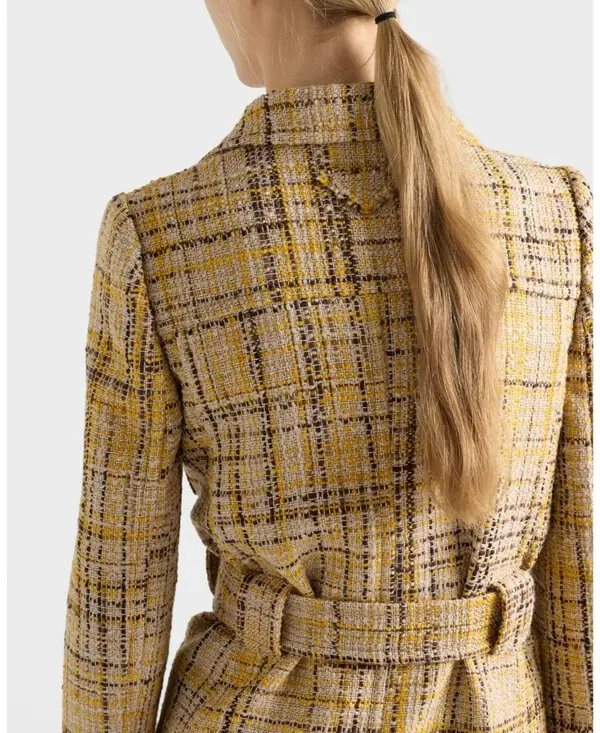 Prada Single-breasted Tweed Coat