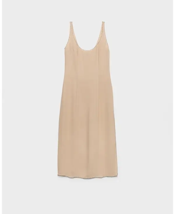 Prada Embroidered Triple Chiffon Dress