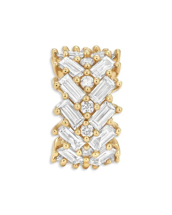 Adina Reyter 14k Yellow Lab Grown Diamond Chevron Big Bead Charm