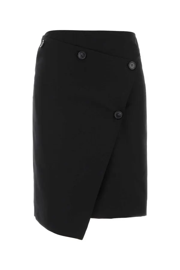 PT TORINO Wool Mini Skirt - Black