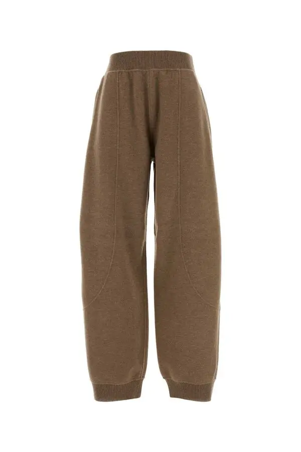 Max Mara Wool-blend Cuffed Joggers With Cashmere Touch - Camel