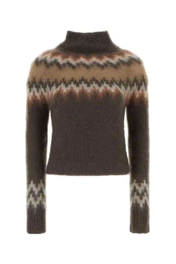 PT TORINO Embroidered Mohair Blend Sweater - Printed