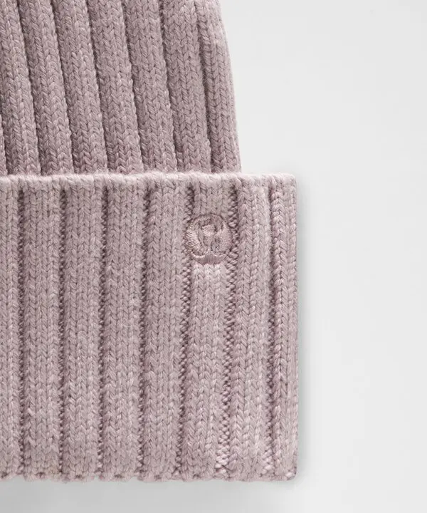 Lululemon Merino Wool-blend Ribbed-knit Pom Beanie